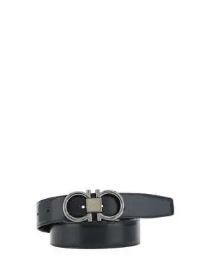 FERRAGAMO Gancini Belt - Black