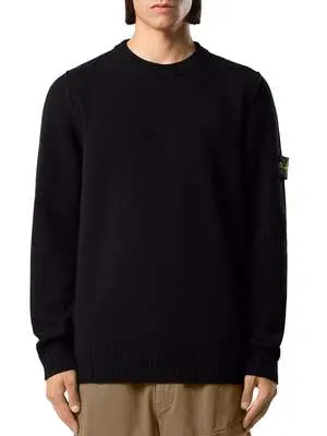 Stone Island Melange Effect Sweater With Compass Logo