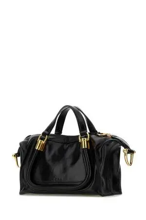 Chloé Leather Paraty Handbag - Black
