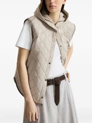 Brunello Cucinelli Quilted Down Vest - Multicolor