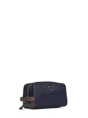 Prada Accessori Pelletteria Blue Speedrock Beauty Case