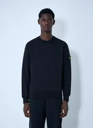 Stone Island Logo Patch Sweatshirt - Black