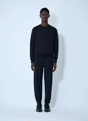 Stone Island Logo Patch Sweatshirt - Black