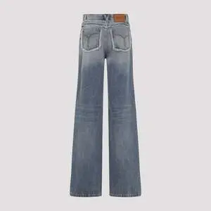 Versace Raw Cut Cotton Denim Jeans