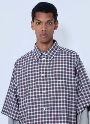 Balenciaga Layered Check Shirt