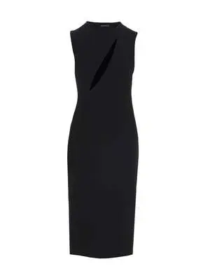 Versace Cut Out Midi Dress - Black