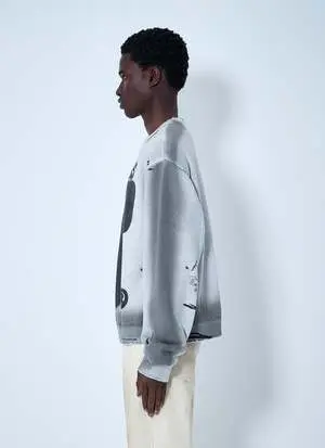 Acne Studios Sprayed Logo Sweatshirt - Gray