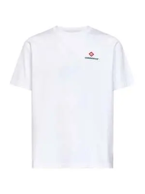 Casablanca White Cotton Jersey Sport Type T-shirt - Multicolor