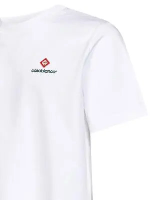 Casablanca White Cotton Jersey Sport Type T-shirt - Multicolor
