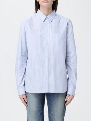 Saint Laurent Striped Cotton Shirt - Blue