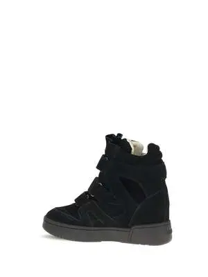 Isabel Marant Étoile Wedge Leather Sneakers - Black