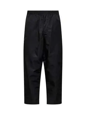 Prada Abbigliamento Black Re-nylon Trousers With Elasticated Waistband - Multicolor