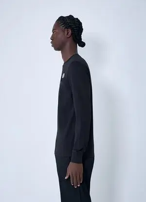 Moncler Logo Motif Sweatshirt - Black