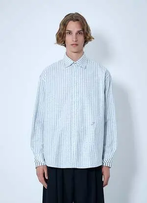 Jacquemus Patterned Cotton Poplin Shirt - White