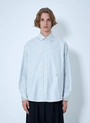 Jacquemus Patterned Cotton Poplin Shirt - White