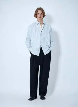 Jacquemus Patterned Cotton Poplin Shirt - White