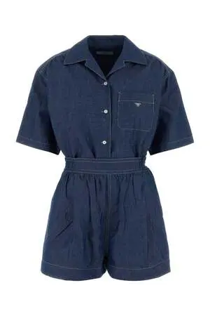 Prada Chambray Jumpsuit - Blue
