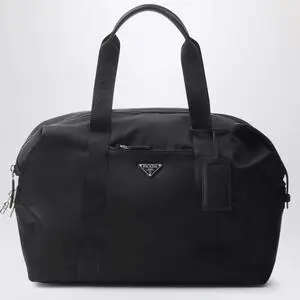 Prada Re-nylon And Saffiano Travel Bag - Black