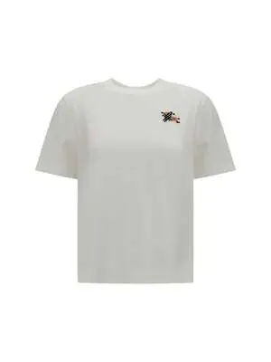 Burberry Knight Check Cotton T-shirt - White