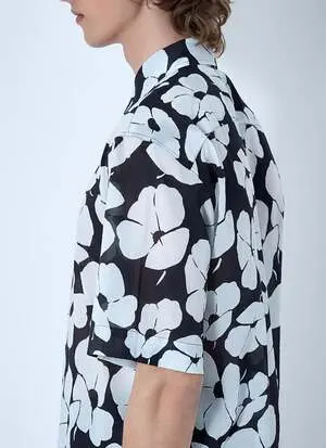 Dries Van Noten Floral Short-sleeve Shirt - Black