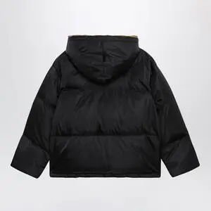 Prada Zip-up Puffer Jacket In Re-nylon - Black