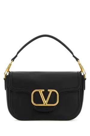 Valentino Garavani Leather Alltime Shoulder Bag - Black