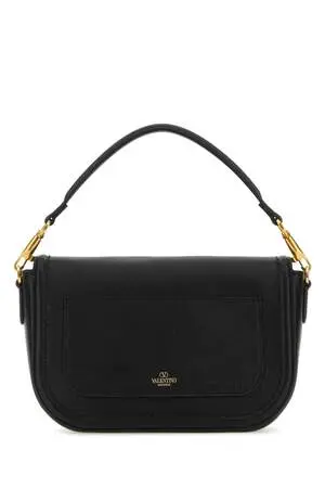 Valentino Garavani Leather Alltime Shoulder Bag - Black