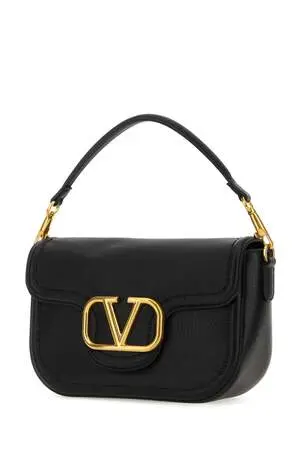Valentino Garavani Leather Alltime Shoulder Bag - Black