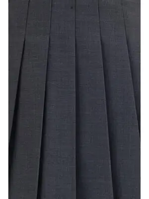 SELF-PORTRAIT Pleated Mini Skirt - Gray
