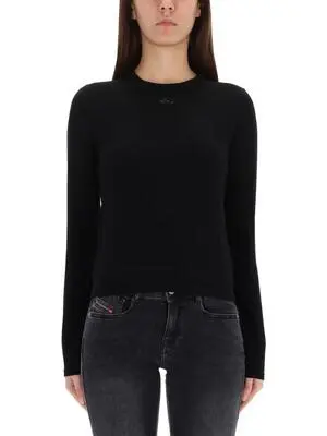 DIESEL® Wool Crewneck Sweater - Black