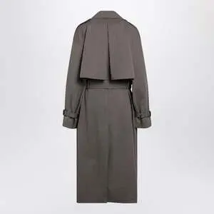 TOTEME Double-breasted Cotton-blend Trench Coat - Gray