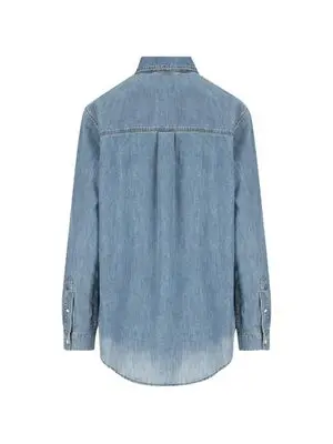 Miu Miu Logo Cotton Shirt - Multicolor