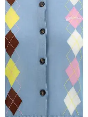 GANNI Diamond-pattern Cardigan