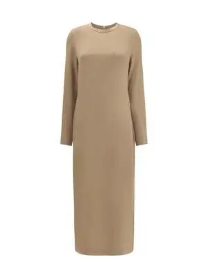 TOTEME Long Satin Dress - Brown