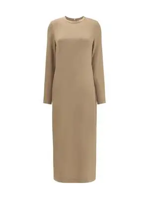 TOTEME Long Satin Dress - Brown