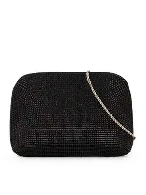Giorgio Armani Clutch In Satin And Rhinestones - Multicolor
