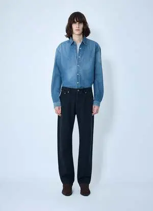 Saint Laurent Cassandre Denim Shirt - Blue
