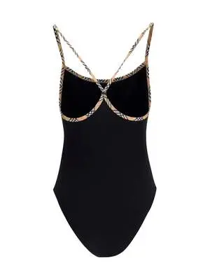 Burberry Check Trim Swimsuit