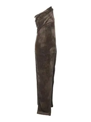 Rick Owens Athena Arrowhead Asymmetric Long Dress - Multicolor