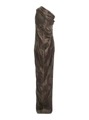 Rick Owens Athena Arrowhead Asymmetric Long Dress - Multicolor