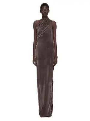 Rick Owens Athena Arrowhead Asymmetric Long Dress - Multicolor