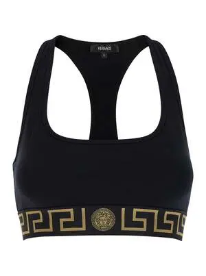 Versace Top 'sport' With Tech Fabric Logo For - Black
