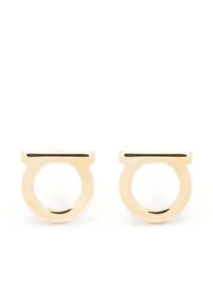FERRAGAMO Gold Colored Gancini Earrings In Brass For - Silver