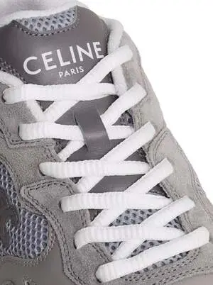 Celine Runner Sneaker In Calfskin, Suede Calfskin And Mesh