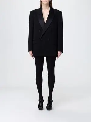 Saint Laurent Double-breasted Wool Blazer - Black