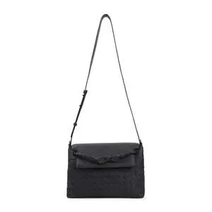 Bottega Veneta Small Andiamo Messenger Gummy - Black