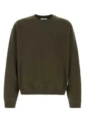 JIL SANDER Olive Cotton Sweatshirt - Green
