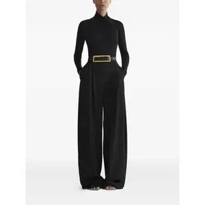 MUGLER Draped High Neck Top