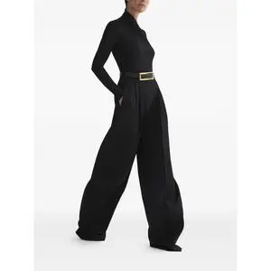 MUGLER Draped High Neck Top