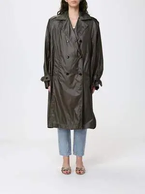 Saint Laurent Resistant Nylon Trench Coat - Green